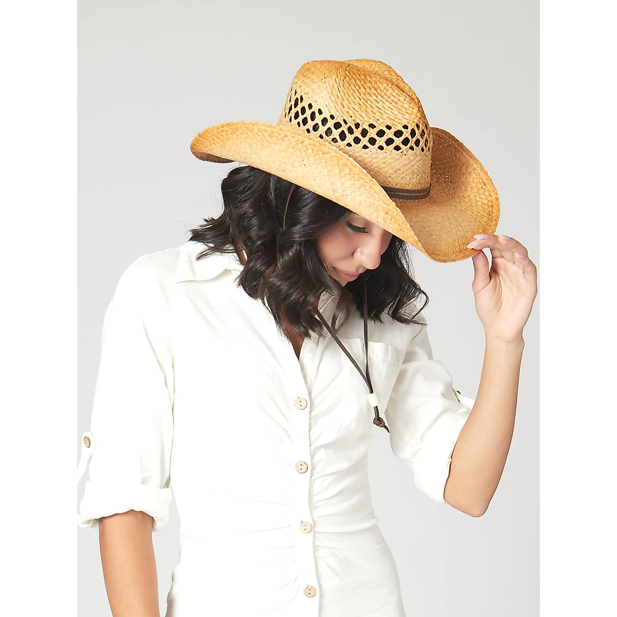 San Diego Hat Company Women's One Size Tea Stain Cowgirl Hat