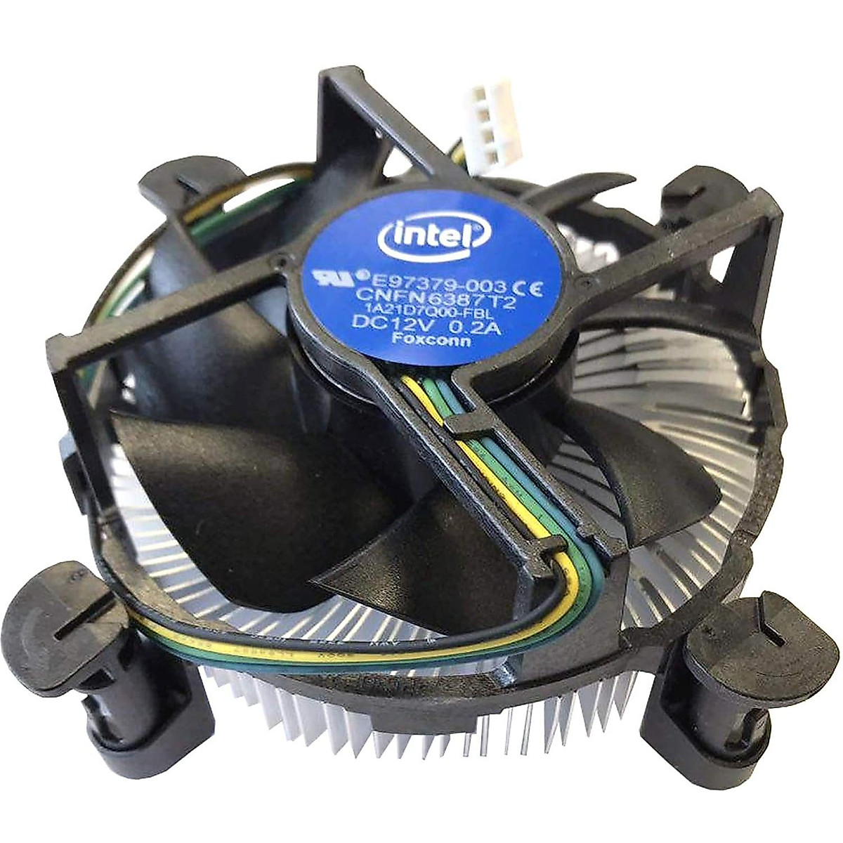 Intel E97379-003 Core i3/i5/i7 Socket 1150/1155/1156 4-Pin Connector CPU Cooler with Aluminum Heatsink and 3.5-Inch Fan for Desktop PC Computer