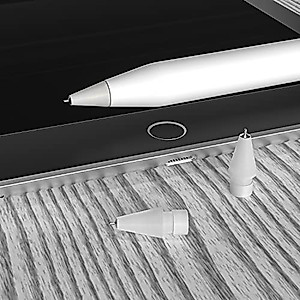 Upgraded Pencil Tips fits for Apple 2nd 1st Gen iPad Pro Pencil,0.78mm No Wear Out Fine Point Precise Control Apple Pen Tip,Longer Tips High Strength Material,White