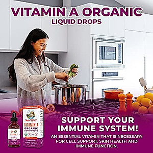 MaryRuth’s USDA Organic Vitamin A Liquid Drops | 3 Month Supply | Immune Support, Eye Health, Skin Health for Ages 14+ | 750mcg per Serving | Sugar Free | Vegan | Non-GMO | Gluten Free | 1oz