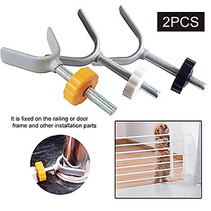 EKDJKK 2Pcs Baby Gate Extra Long Y Spindle M10 (10mm) Stair Banister Adapter Y Threaded Spindle Rods for Pressure Mounted Baby and Pet Safety Gates Baby Tension Gate Extender (White)