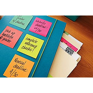 Post-it Notes, 3x3 in, 14 Pads, America's #1 Favorite Sticky Notes, Poptimistic Collection, Bright Colors (Acid Lime, Aqua Splash, Guava, Neon Green, Power Pink, Vital Orange)Recyclable (654-14AN)