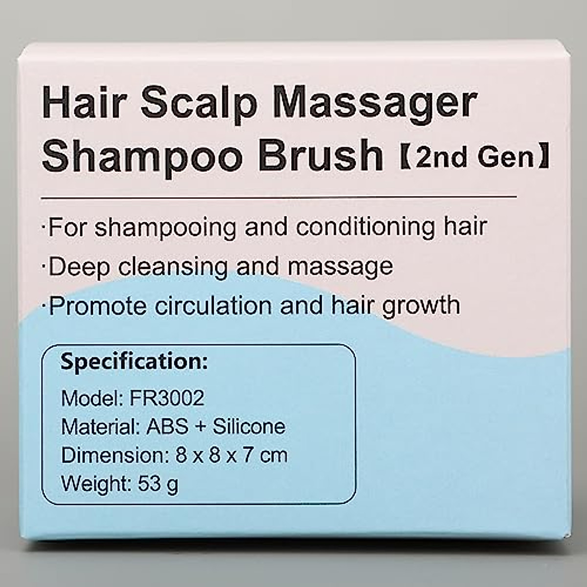 FREATECH Scalp Massager Hair Growth, Scalp Scrubber with Soft Silicone Bristles for Dandruff and Hair Care, Shampoo Brush Hair Massager Scalp Exfoliator for Wet & Dry, Long Curly Thick Hair, Black