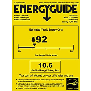 Frigidaire FHTC123WA1 Wall Air Conditioner 12000 Cooling BTU, 550 sq. ft. Cooling Area, 277 CFM, Remote, in White