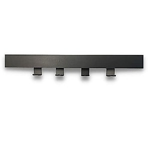 EKKLEKTIC 16 inch Tonal Accessory Floating Shelf Black - with 4 Brackets/Mounts/Clips pre-Installed