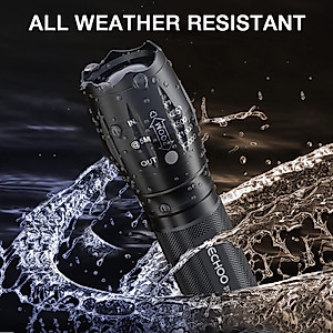 RECHOO 8 Pack LED Flashlight, Bright Powerful Flash Light with 5 Lighting Modes, Small Zoomable Tactical Flashlights High Lumens, Waterproof EDC Flashlights for Home, Camping, Emergency - S1500