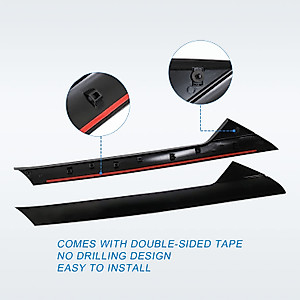 CARMOCAR A-Pillar Front Molding Windshield Outer Trim Replacement for 2011-2019 Ford Explorer 4 Door Utility (Left & Right) Replaces BB5Z-7803145-AA BB5Z-7803137-AB BB5Z7803136AA BB5Z7803136AB