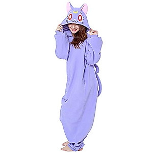 SAZAC Kigurumi - Sailor Moon - Luna - Onesie Jumpsuit Halloween Costume
