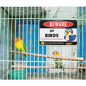 Venicor Bird Sign Decor - 8 x 12 Inches - Aluminum - Bird Gifts for Bird Lovers Women Owners - Bird Decorations for the Home Accessories Wall Art Stuff