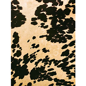 Suede Velvet Cow Print Fabric Udder Madness Upholstery Black / 54" Wide/Sold by The Yard