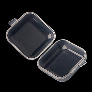 Diarypiece 20 Pcs/set Plastic Jewelry Box Organizer Storage Cases, Mini Clear Bead Container