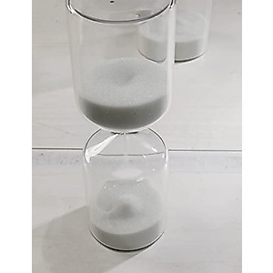 WONDROUS' DECO 60 Minutes Hourglass Sand Timer, Large 10 Inch Glass Sand Clock for Home, Kitchen, Office Desk Decoration, Valentine’s Day Gift, White-60min