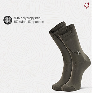 FoxRiver Womens Wick Dry Auras Ultra-lightweight Liner Crew Hiking-socks, Olive, Medium US