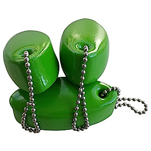 JQuad 3 Pack LIME GREEN Floating Keychain key floats Vinyl Covered Foam -Made in the USA- (Lime Green)