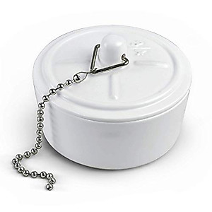 Bathroom Organizer Countertop - Cotton Balls & Swabs Storage Container with Removable Lid - Qtip Holder for Bathroom Decor - Bathroom Drawer Organizer and Jewelry Box - In Sink Lidded Canister