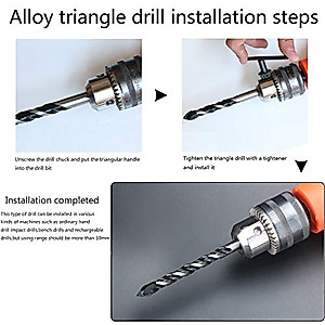 BAYICLAN Concrete Drill Bit Set,8 Pcs(6,6,6,6,8,8,10,12mm) Multi-Material Drill Bit Set for Tile,Brick,Glass,Plastic and Wood Tungsten Carbide Tip Best for Wall Mirror and Ceramic Tile on Concrete