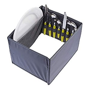 meori Picnicker Insert for Foldable Boxes Small, Large + Outdoor Accessory, Smoke Grey