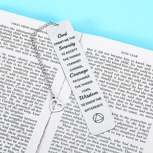 Sobriety Recovery AA Gifts Christian Bookmarks Gifts for Women Men Religious Bible Verse Book Markers Baptism Serenity Prayer After Surgery Cancer Survivor Gifts Christmas Birthday Gifts for Friends