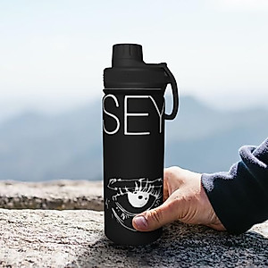 HIKTIEK Halseys Stainless Steel Insulated Tumbler Sports Water Bottle Hot and Cold Travel Cup 18oz