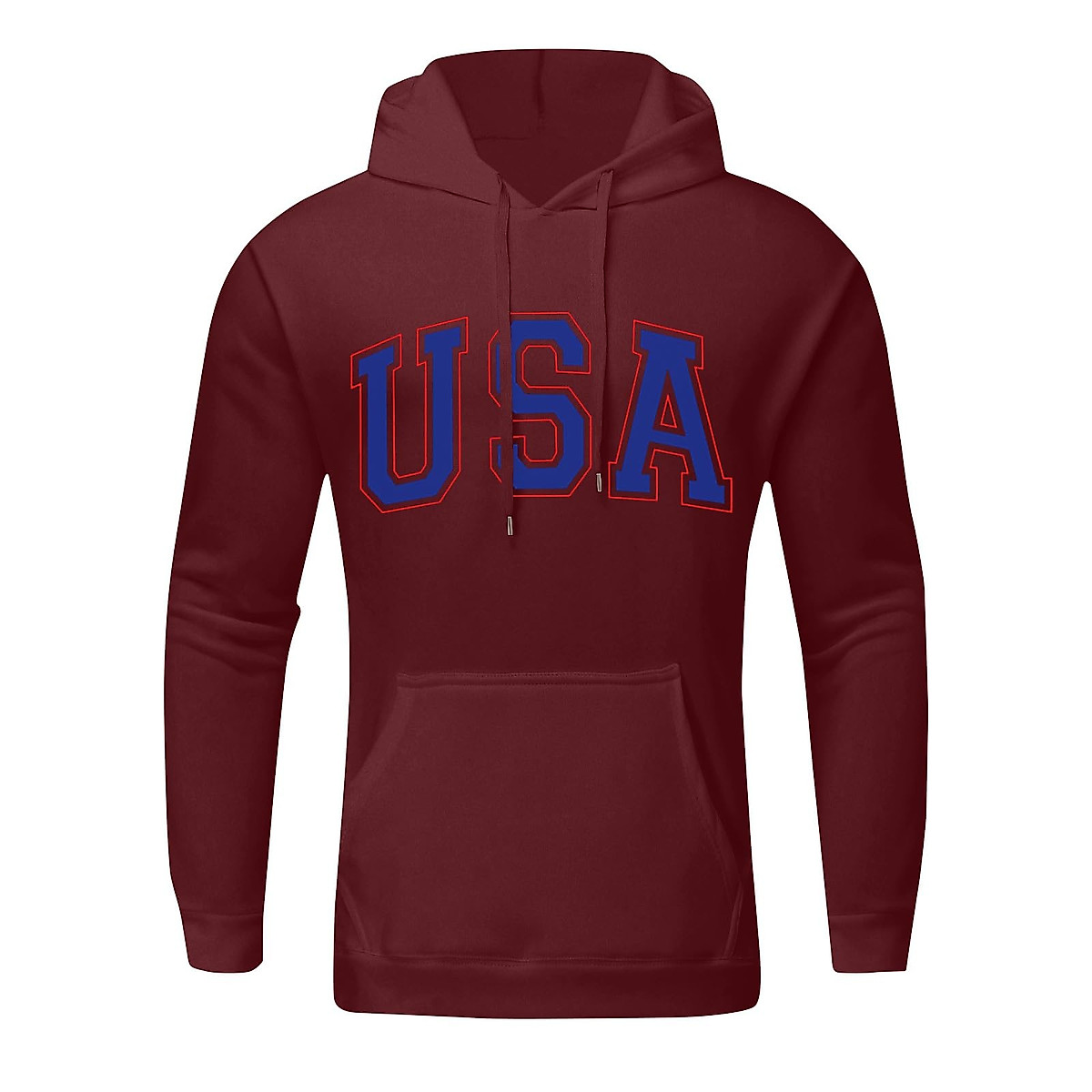 Ymosrh Black Hoodie, Unisex Printed Pullover Hooded Sweatshirt With Pockets Mens Graphic Hoodies Thick Cool For Men Hoodies Sudadera Con Capucha Para Hombre Blank Hoodie Sweaters (4XL, Wine)