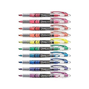 Sharpie 24415PP Accent Liquid Pen Style Highlighter Chisel Tip Assorted 10/Set