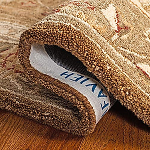 SAFAVIEH Anatolia Collection 8' x 10' Brown / Green AN512F Handmade Traditional Oriental Premium Wool Area Rug