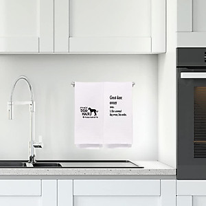 NEGIGA Great Dane Kitchen Towels 16x24 Set of 4, Great Dane Gifts for Women, Great Dane Mom Gifts, Great Dane Dish Towel Hand Towels, Great Dane Bathroom Kitchen Decor