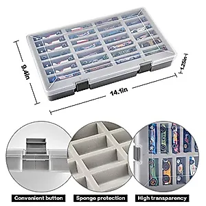 FULLCASE Case Compatible with Hot Wheels Cars Gift Pack. Toy Cars Organizer Storage Container Holds for Hotwheels Car 27pcs. Display Carrying Holder with 4 Size of Slots (Box Only)