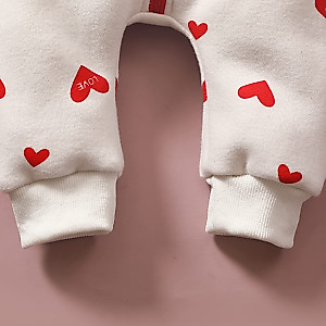 Newborn Baby Girl Valentine's Day Outfits Zipper Love Heart Hooded Romper Jumpsuit Fall Winter One Piece Clothes