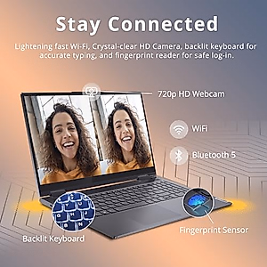 Lenovo Yoga 7i 2-in-1 360° 15.6" Touch Screen Laptop, Intel Evo Platform i5 1135G7, 8GB RAM, 1TB PCIe SSD, Intel Iris Xe Graphics, Backlit Keyboard, Win 11, Slate Grey, 32GB USB Card