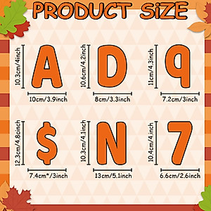266 Pcs Letters Combo Pack Set Thanksgiving Fall Chalkboard Classroom Letters Orange Bulletin Board Letter and Number Accents for Home School Classroom Decor
