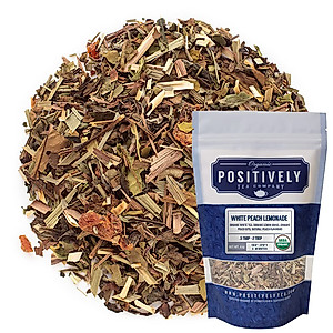 Organic Positively Tea Company, White Peach Lemonade Tea, Loose Leaf, 4 Ounce