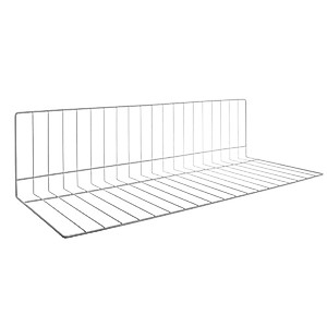 HUBERT L Shape Shelf Divider White Epoxy Coat Wire - 30"L x 8" and 12" Sides