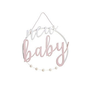 Mud Pie Pink New Baby Door Hanger