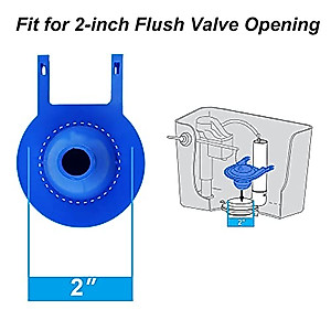AMAYJUELONG Toilet Flapper Replacement, 2-inch Universal Toilet Stopper Flapper Compatible with American Standard Toilet Tank, Long-Lasting Rubber Seal Flapper with Stainless Steel Chain/Blue