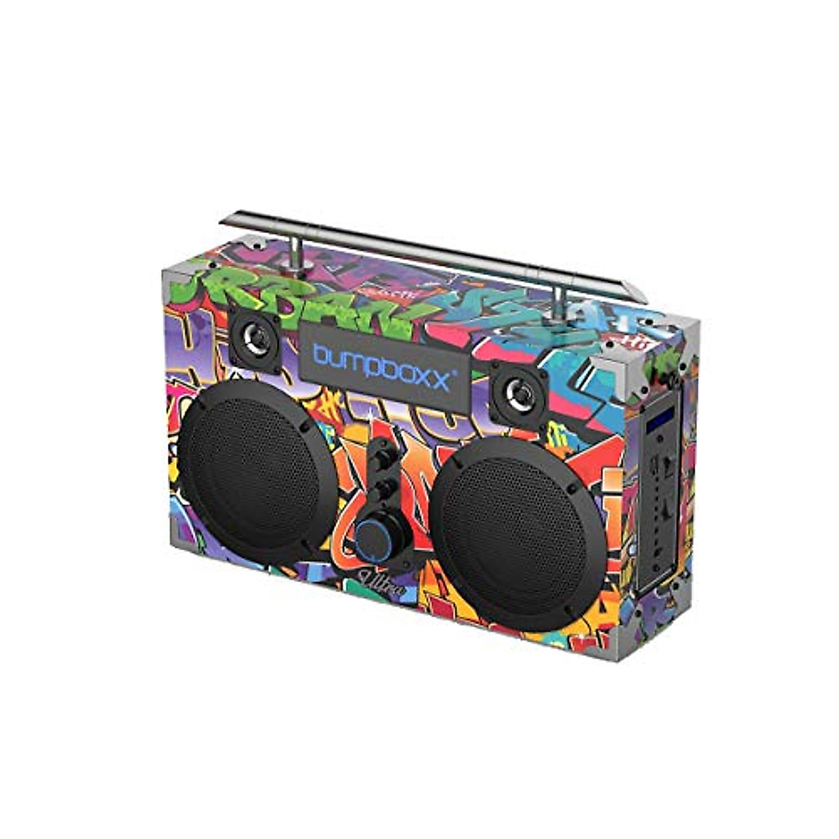 Bumpboxx Bluetooth Boombox Ultra NYC Graffiti | Retro Boombox with Bluetooth Speaker | Rechargeable Bluetooth Speaker
