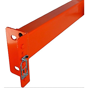 OCMH Inc - 4 ft. Pallet Rack Beam (Set of 2) - 4” H x 48” L - 6500 lb Capacity - Teardrop Style