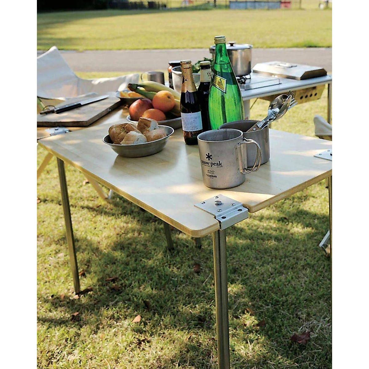 Snow Peak IGT Bamboo Table Regular, CK-116TR, Designed in Japan, Made of Laminated Bamboo, for Iron Grill Table Kitchen, Lifetime Product Guarantee