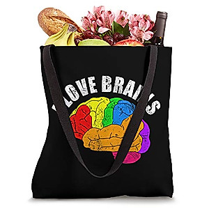 I Love Brains Colorful Funny Neuro Doctor Neurologist Gift Tote Bag
