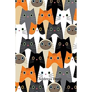 Address Book: Alphabetical Index With Pattern with cute cats idea cover