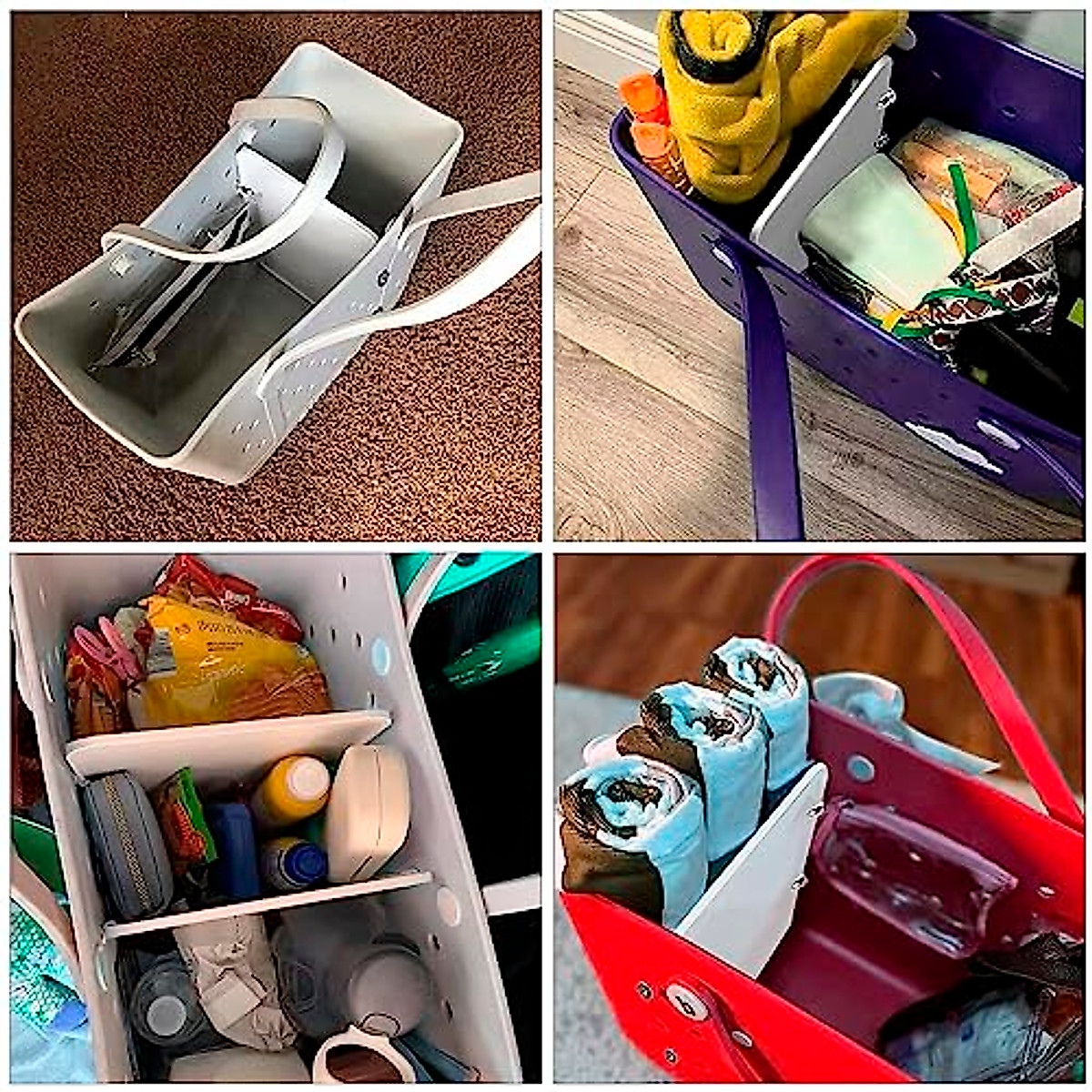 LUAATT Divider Tray For Original Size Bogg Bag,1 Pcs Upgraded Divider Tray Accessories With 6 Metal Fixing Clip For Bogg Bag,Space Organizer