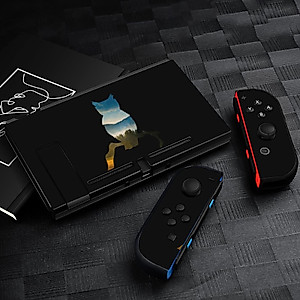 Owl Landscape Decal Stickers Cover Skin Full Wrap FacePlate Stickers Compatible with Switch for Switch