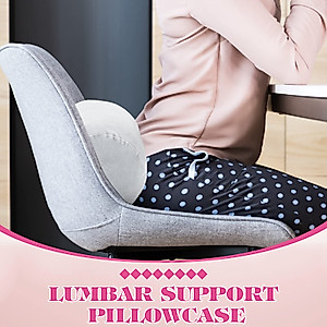 Newwiee 2 Pcs Neck Roll Pillow Cover 17x7 Inch Round Cervical Pillow Covers with Zipper Cylinder Neck Roll Pillowcase Soft Bolster Pillowcases for House Home Decor Cylindrical Cushion(White)