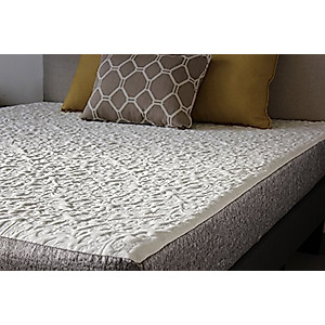 Travel Happy 8 INCH Full XL (54" x 80") Now W/ 2 INCHES of Graphite Gel Memory Foam for A Medium Comfort Mattress with Premium Textured 8-Way Stretch Cover Made in The USA (Full XL)