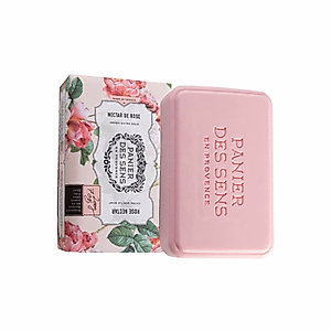 Panier des Sens Rose Shea butter natural bar soap, bath & body soap bars - Made in France 95% natural - 2 bars, 7oz/200g each