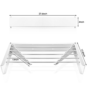 BOQORAD Wall Mounted Drying Rack,Drying Rack Clothing,Clothes Drying Rack Wall Mounted,Collapsible Drying Racks for Laundry,Laundry Drying Rack,Wall Mounted Clothes Rack(30"-White)