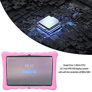 HEEPDD Kids Tablet, 5000mAh Battery 2GB RAM 32GB ROM Tablet PC Quad Core CPU 10.1 Inch with Research Silicone Case (US Plug)