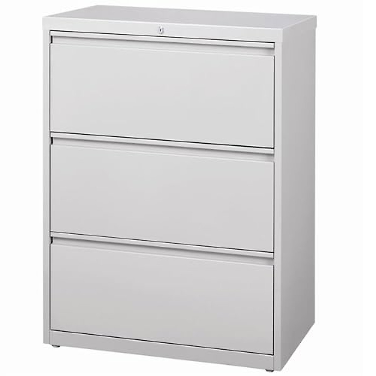 Hirsh 36-in Wide HL8000 Series Metal 3 Drawer Lateral File Cabinet Light Gray
