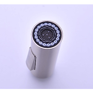 GORDEE Pull Down Spray Head for Kitchen Faucet, Column Shape 2-Function Kitchen Bathroom Sink Faucet Replacement Head, 1.8 GPM 0.8 inch Connector(MALE), General US Standard, Brushed Nickel Silver