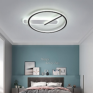 Hanging Lamp, Ultra-Thin Round Ceiling Light, LED Three Color Dimming Flush Mount Ceiling Light, Dimmable 3000K-6000K Ceiling Lamps for Bedroom Dining Living Room Kitchen Hallway (Size : 50cm)